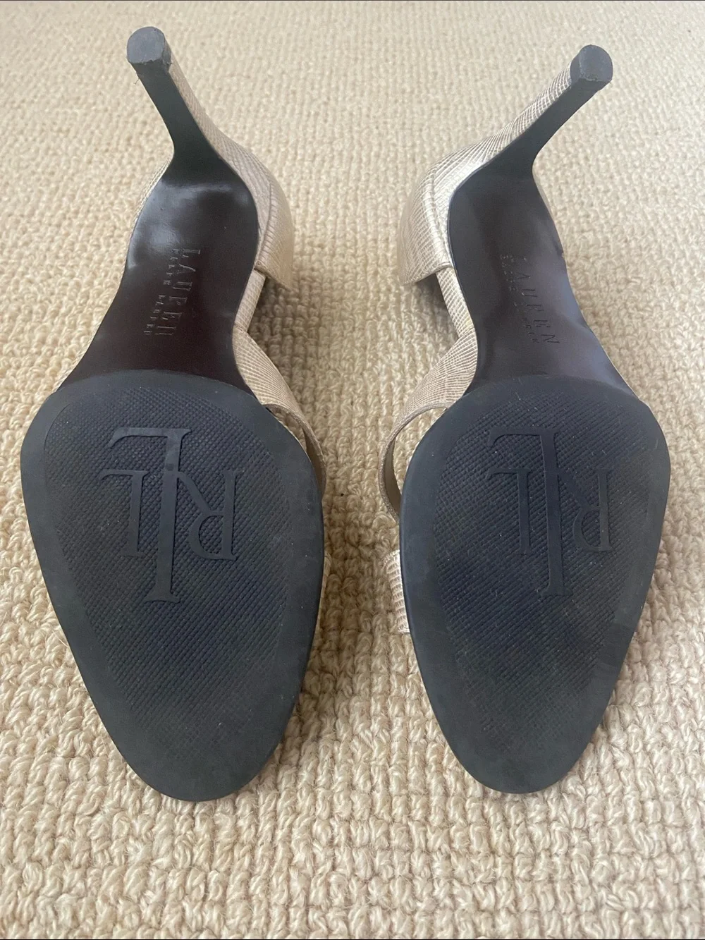 Lauren Ralph Lauren | Shoes | Lauren Ralph Lauren Metallic Gold ...